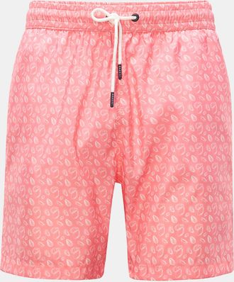 04651/ Herren - Badeshorts koralle gemustert
