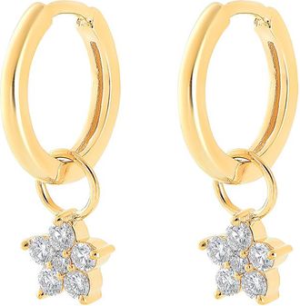 Edenly Ein Paar Ohrringe, Kombination, aus 18 Karat Gelbgold