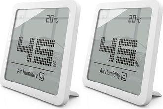 Stadler Form Hygrometer Selina little, pr&auml;zises digitales Messger&auml;t f&uuml;r Luftfeuchtigkeit und Temperatur, weiss, wei&szlig; (Packung mit 2)