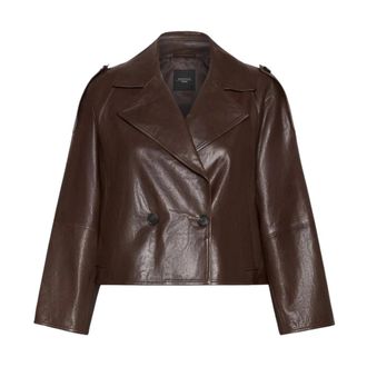 Max Mara Leather Jackets - - Jackets - Damen - Braun - L