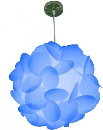 Trade Shop Lampe &agrave; Suspension Ronde Moderne Effet Origami Fantasy E27 Bleu