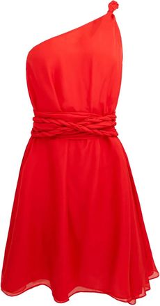 Azeeza robe courte Rodite à une épaule - Rouge