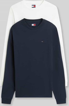 Tommy Jeans Regular Fit Langarmshirts aus reiner Baumwolle im 2er-Pack