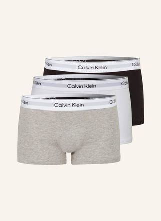 Calvin Klein 3er-Pack Boxershorts Icon Cotton Stretch Low Rise grau