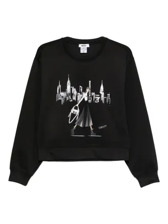 DKNY sweat &agrave; imprim&eacute; graphique - Noir