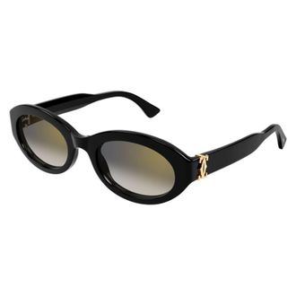Cartier CT0588S Oval Frame Sunglasses - Black