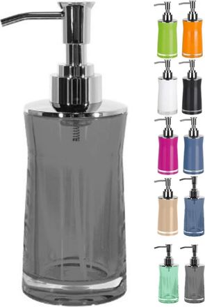 Spirella Seifenspender Sydney | mit Edelstahlpumpe | Fl&uuml;ssigseifen-Spender | Acryl | 200ml | Langliebig und Robust | Smokey Grau