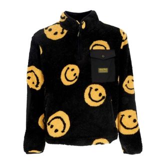 Market Smiley Schwarzer Teddyb&auml;r Sherpa Jacke - - Jackets - Herren - Schwarzk - XL