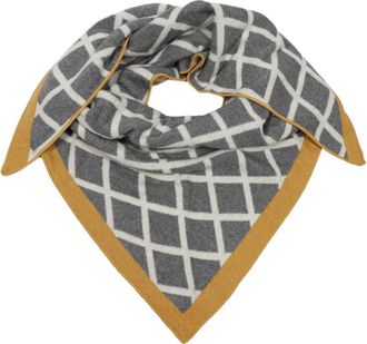 Zwillingsherz Dreieckstuch Stola Schal mit Kaschmir und Wolle für Damen Mädchen Jungen Kinder - Hochwertiges Cashmere Halstuch im Karo Muster Motiv - Damenschal für