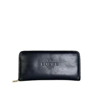 Loewe Portefeuille zipp&eacute; en cuir textur&eacute; Pre-owned - Femme - Pre-owned - Noir - Taille: ONE Size