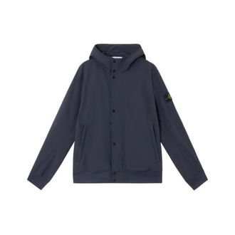 Stone Island Hooded Blouson - - Jackets - Herren - Blau - L