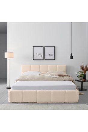 Livetastic Polsterbett, Beige, Holz, Metall, Kiefer, Sperrholz,vollmassiv, Sperrholz, 180x200 cm, Schlafzimmer, Betten, Polsterbetten