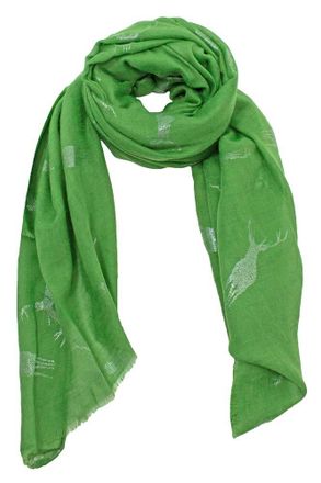 Trachtenland Trachten Schal uni mit Glitter Hirsch - Grün