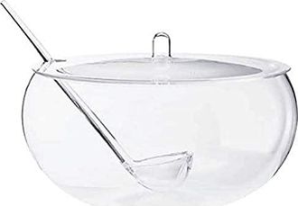 Guzzini Kunststoff, Schaal m/deksel,Lepel transparant 13230000