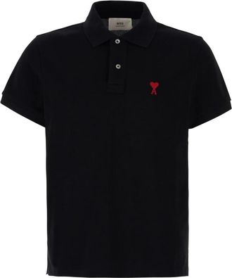 Ami Homme, Tops, Noir, Taille: L Polo Classique en Divers Coloris