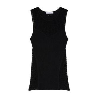 Patrizia Pepe Jacquard Strick Bustier - - Knitwear - Damen - Schwarzk - S