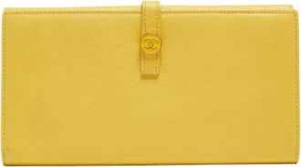 Chanel Pre-owned Leder Portemonnaies - - Pre-owned - Damen - Gelb - ONE SIZE