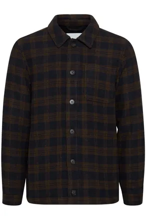 Casual Friday CFJonick checked jacket Herren &Uuml;bergangsjacke Herrenjacke Jacke &Uuml;berhemd Karierte Wollige Optik Hemdkragen Hemdjacke Regular Fit, Gr&ouml;&szlig;e:2XL, Farbe:Dar