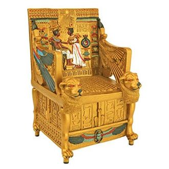 Design Toscano &Auml;gyptische Dekor Schmuckschachtel - King Tut Goldenen Thron Jewelry Box - &Auml;gyptische Statuen