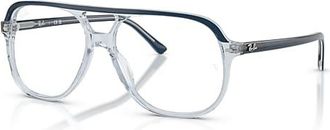 Ray-Ban Bill Optics Blau Transparent Fassung Klar Glas Polarisiert 56-14
