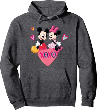 Disney Mickey Mouse and Minnie XOXO Valentines Day Pullover Hoodie