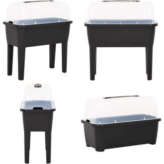 vidaXL Parterre sur&eacute;lev&eacute; 77x38,7x82 cm PP - Jardin Sur&eacute;l&eacute;v&eacute; - Pots De Fleurs Exterieur - Bacs De Culture - Jardinerie - Serres Froides - Home & Living