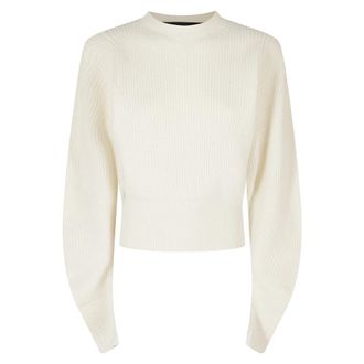 Federica Tosi Pullover mit Ballon&auml;rmeln - - Knitwear - Damen - Wei&szlig; - M