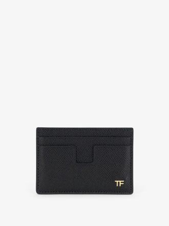 Tom Ford Leather card holder with logo - TOM FORD - gender_Man