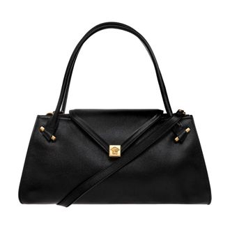 Versace Vitello Medium Leder Tasche - - Bags - Damen - Schwarzk - ONE SIZE