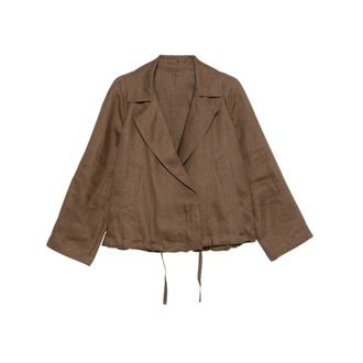 Brunello Cucinelli Leichte Jacke mit fallendem Revers - - Jackets - Damen - Braun - XS