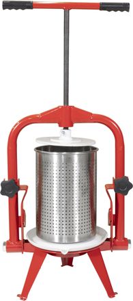 Gude Obstpresse OP 9 (9 Liter Presskorb aus gelochtem Edelstahl, massiver Stahlrahmen, lebensmittelecht lackiertes Auffangbecken, schwenkbares Druckwerk, r