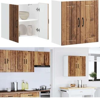 vidaXL Vidaxl - Armoire murale de cuisine Lucca vieux bois bois ingénierie