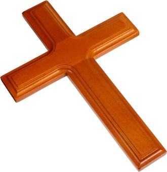 Cabilock 2 STK kreuzen b&uuml;rodeko b&uuml;ro Dekoration Holzhandwerk Holzkreuz Wand polsterung &auml;ndern Kreuz Halskette M&auml;nner Best&auml;tigung Mann h&auml;ngende Kreuzverzierung 