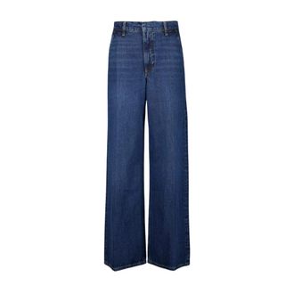 Frame Denim Blaue Wide-Leg High-Waisted Jeans - - Jeans - Damen - Blau - W28