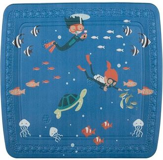 Spirella Tapis Fond de Douche PVC Scuba Diver - Antid&eacute;rapant pour Salle de Bain - 55 x 55 cm - Multicolore - Surface Textur&eacute;e pour S&eacute;curit&eacute; Optimale - Adapt&eacute; &agrave;