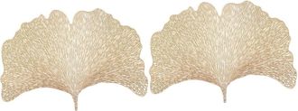 Amosfun 2stücke Tassenunterlage Ginkgoblatt-Design Wärmeisolierendes Tassenmatte Ölabweisend Haushaltsaccessoire Tischaufleger Tassen-tischset
