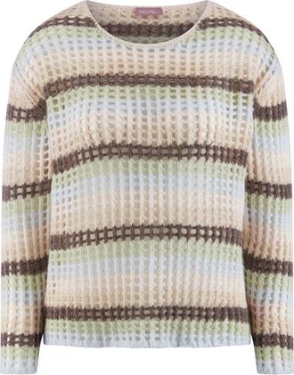 include Rundhals-Pullover include mehrfarbig