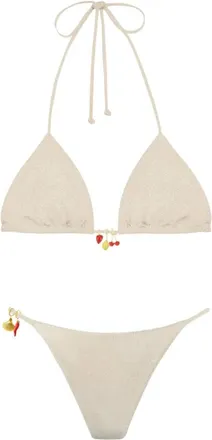 MC2 Saint Barth Femme, Maillots de bain, Beige, Taille: 42 FR Bikinis