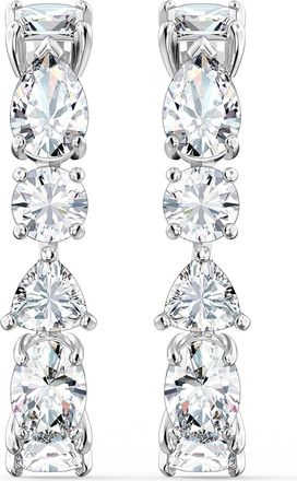 Swarovski Tennis Deluxe Ohrspange, Kristalle in einem Mix aus Schliffen, Rhodiniert