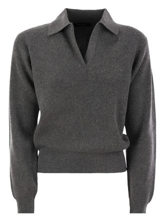 Fabiana Filippi pull &agrave; col v - Gris