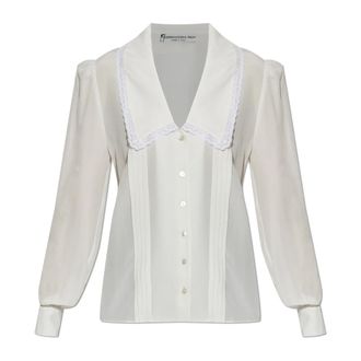 Alessandra Rich Seidenhemd - - Blouses & Shirts - Damen - Wei&szlig; - M