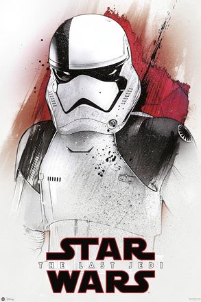 Nifty Star Wars Poster -Episode VIII - The Last Jedi - Stormtrooper - Krieg der Sterne (91,5 x 61 cm) + Geschenkverpackung. Verschenkfertig