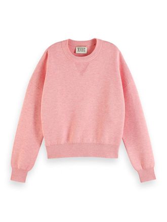 Scotch & Soda Damen Compact Knitted Relaxed Pullover Sweater, Clay Pink Melange 7408, M EU