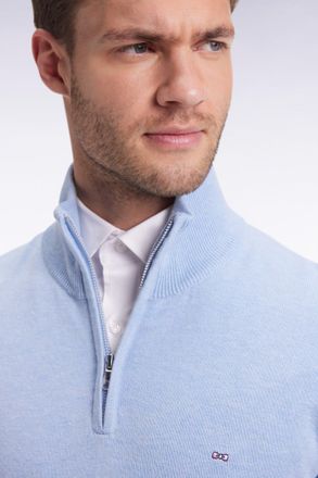 Eden Park Pull Col Camionneur En Laine Et Coton Ciel