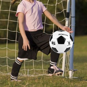 CHICIRIS Taidda Hochwertiger, Schwarz-wei&szlig;er Fu&szlig;ball der Gr&ouml;&szlig;e 5 f&uuml;r Trainingsspiele f&uuml;r, Hergestellt aus PVC-Material