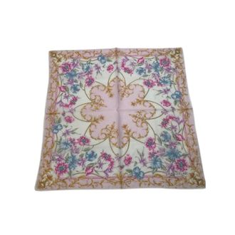Celine Pre-owned Vintage Floral Silk Scarf - Femme - Pre-owned - Rose - Taille: ONE Size