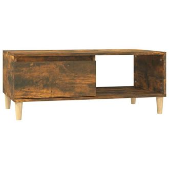 vidaXL Vidaxl - Table basse Ch&ecirc;ne fum&eacute; 90x50x36,5 cm Bois ding&eacute;nierie