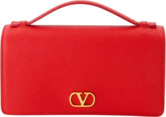 Valentino Garavani Femme, Sacs, Rouge, Taille: ONE Size VLogo Portefeuille &agrave; cha&icirc;ne