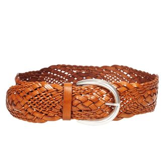 Orciani Femme, Accessoires, Brun, Taille: 90 CM Ceinture Tressée en Cuir avec Boucle Métallique