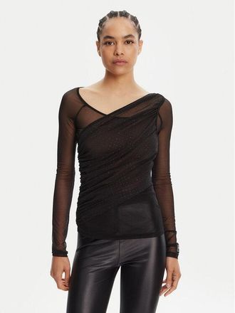 Versace Jeans Couture Bluse 78HAH600 Schwarz Slim Fit